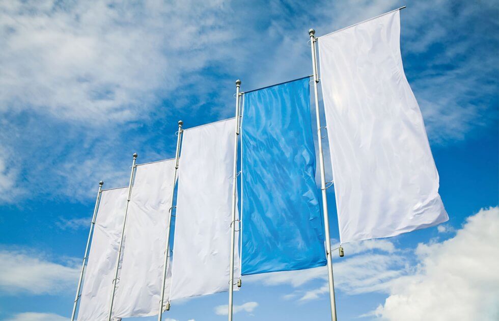 Extensive range of flag fabrics in stock | AURICH TEXTILIEN