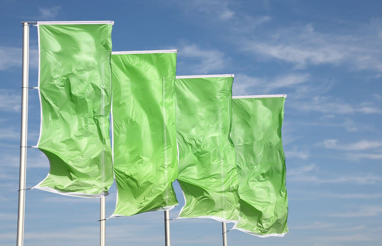 Extensive range of flag fabrics in stock | AURICH TEXTILIEN