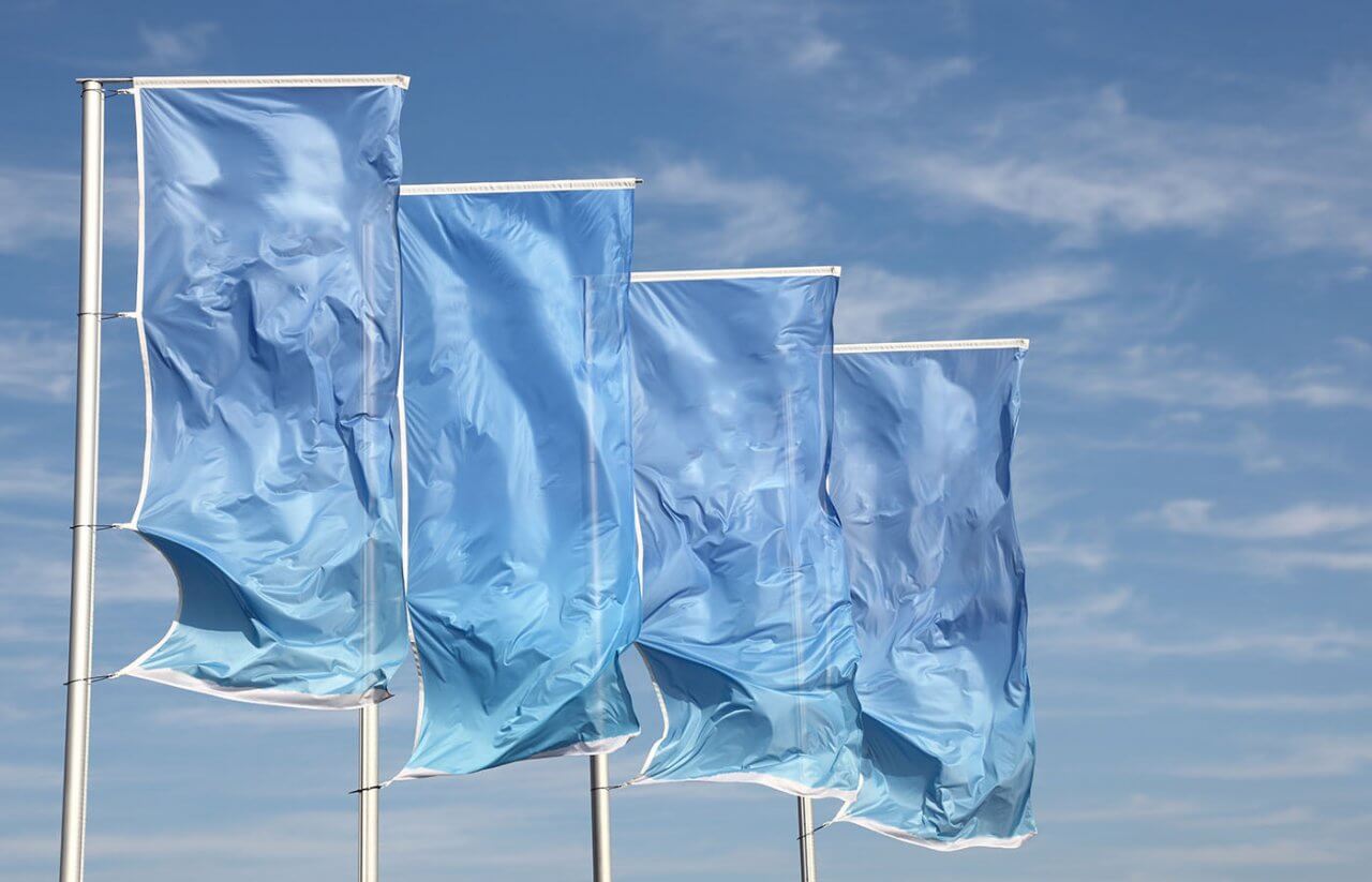 Extensive range of flag fabrics in stock | AURICH TEXTILIEN